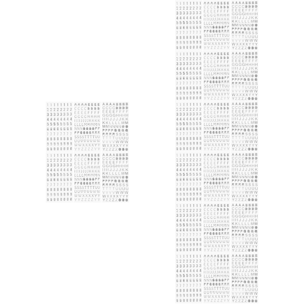 Set of 4 Numbered English Alphabet Stickers Practical - Walmart.com