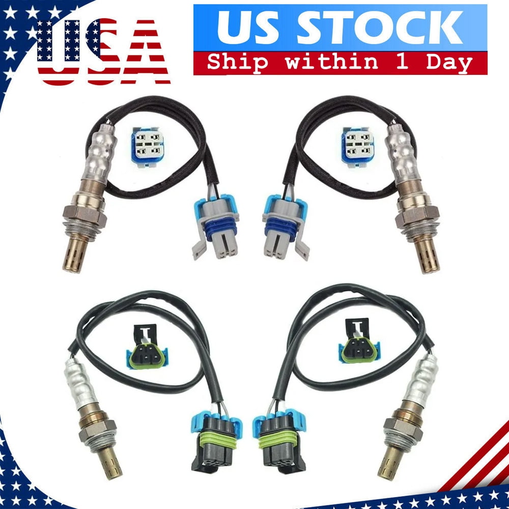 Set of 4 O2 Oxygen Sensor Upstream + Downstream For Chevrolet Silverado ...