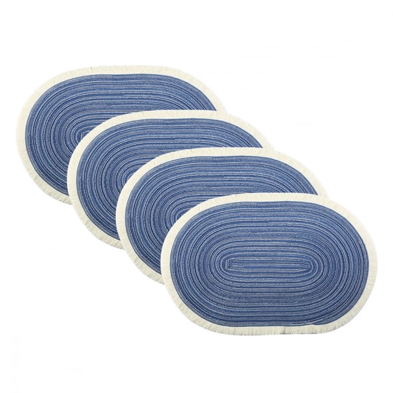 Set of 4 Oval Placemats Heat-resistant Table Mats Washable Non-slip ...