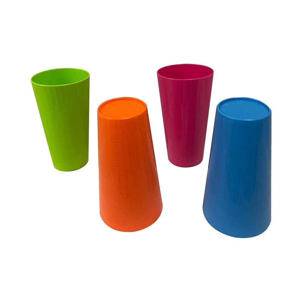 Set of 4 Pcs Plastic Pizza Drinking Cup Outdoor Camping Picnic Party ...