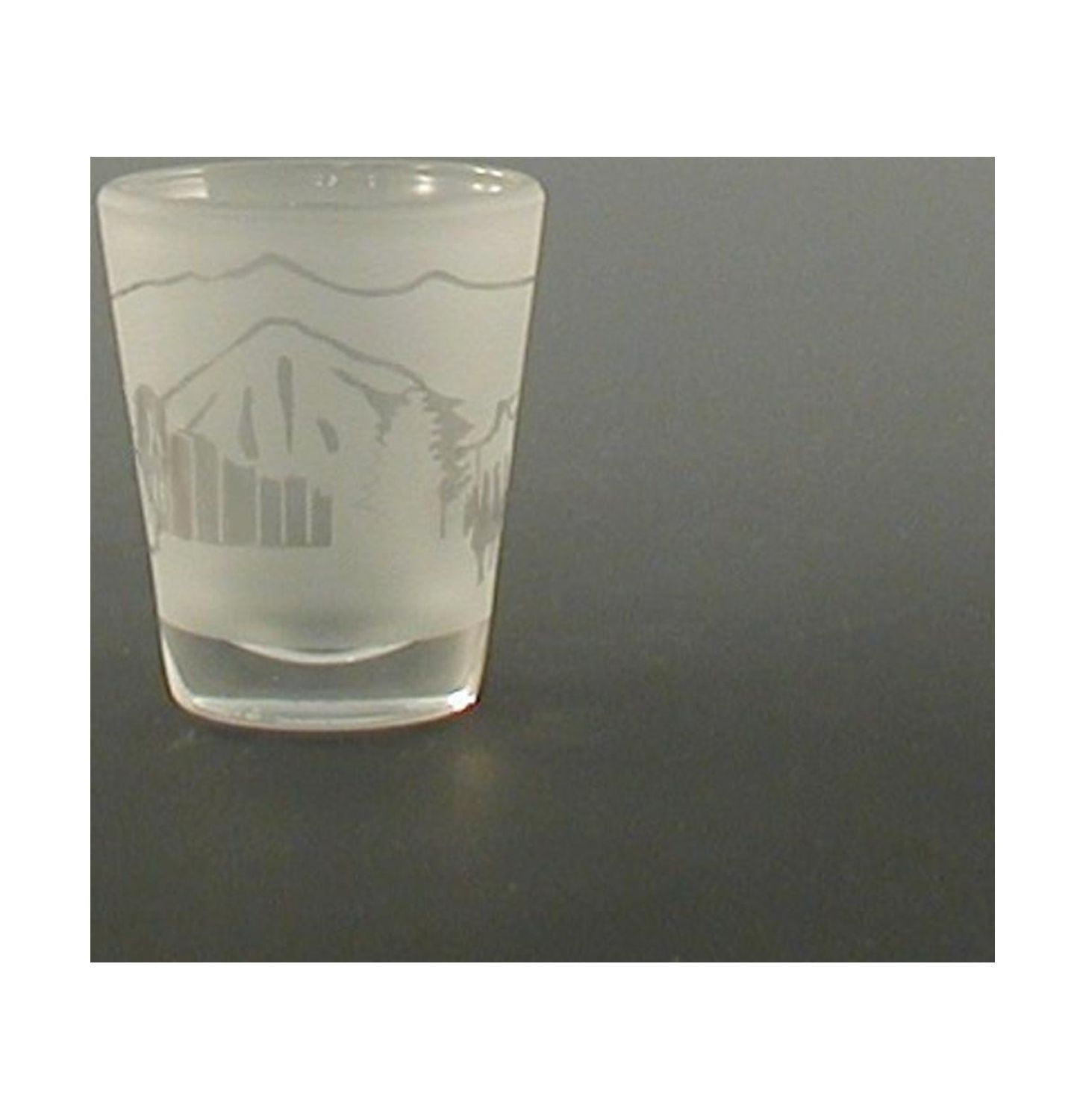 Set of 4 Peaked interest Etched Shot Drinking Glasses 2 ounces ...