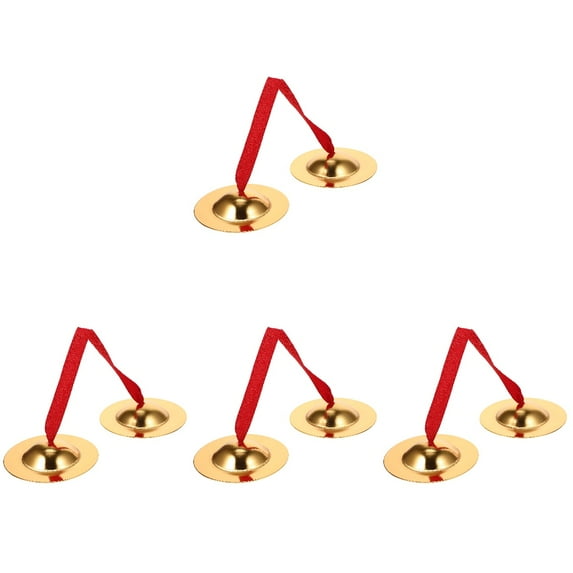 MERRYHAPY Child Small Round Cymbals Set 4 Pieces Percussion Instrument ...