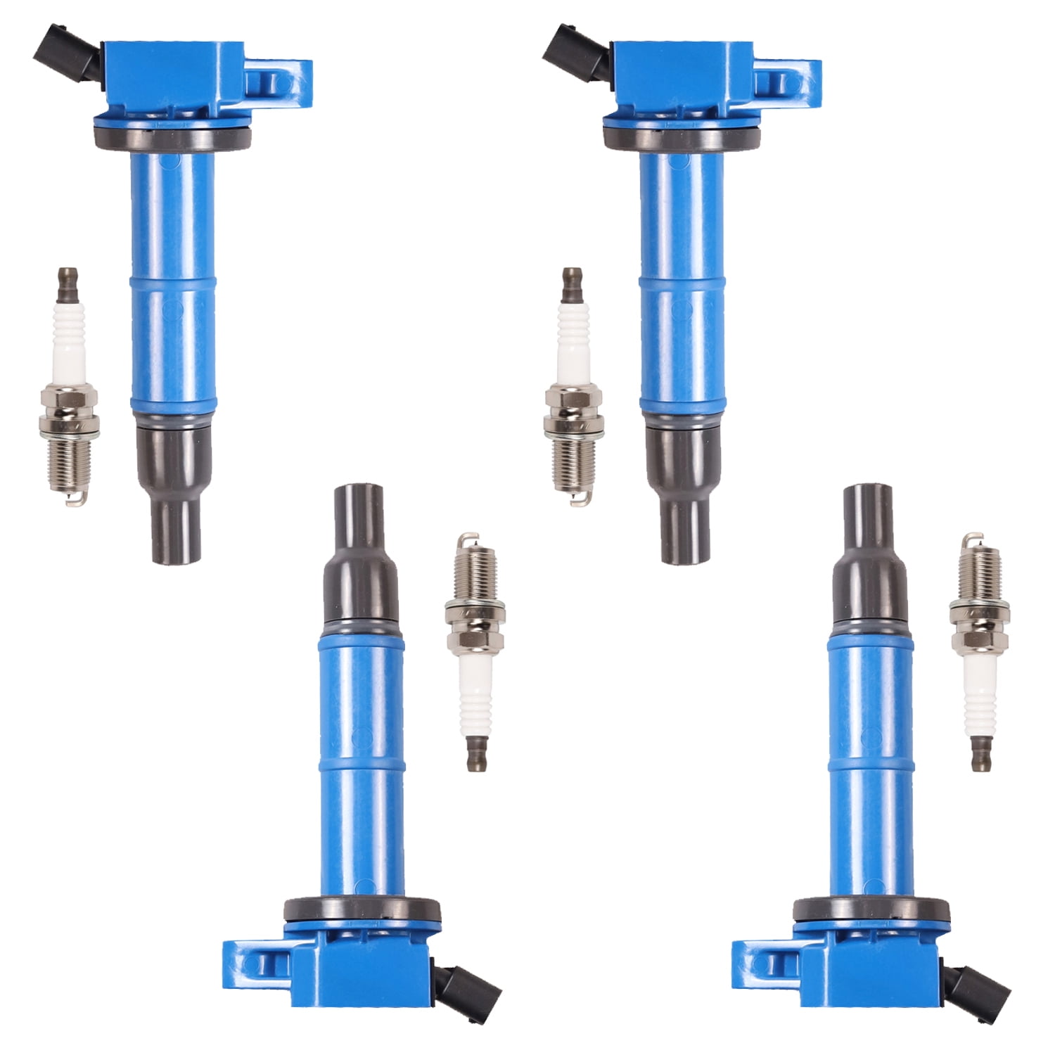 Set of 4 Performance ISA Ignition Coil and Platinum Spark Plugs ...