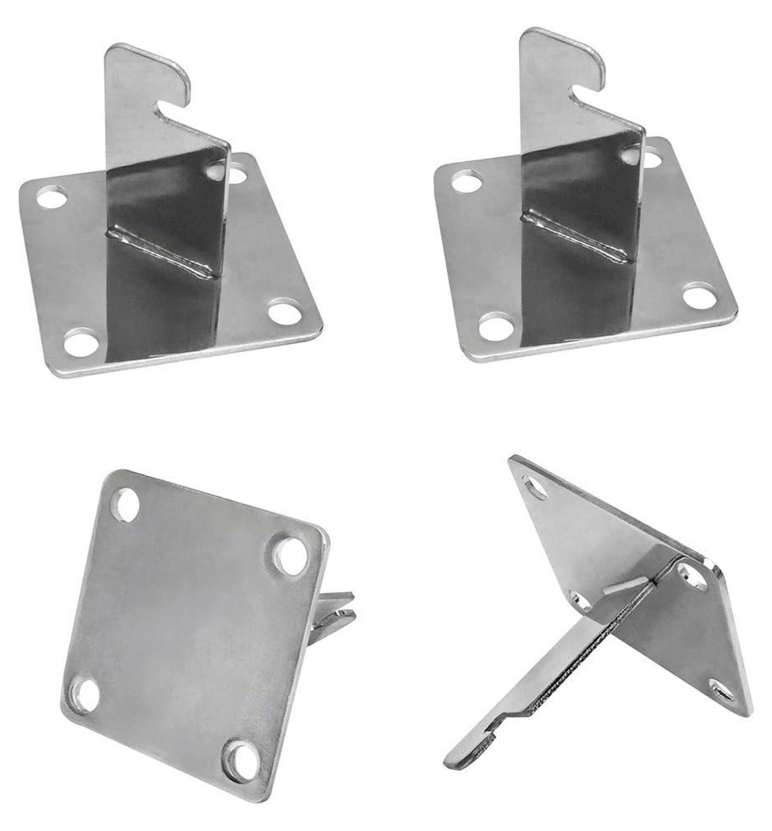 Set of 4 Pieces Heavy Duty 3 Inch x 3 Inch Gridwall Mount Brackets Hook ...