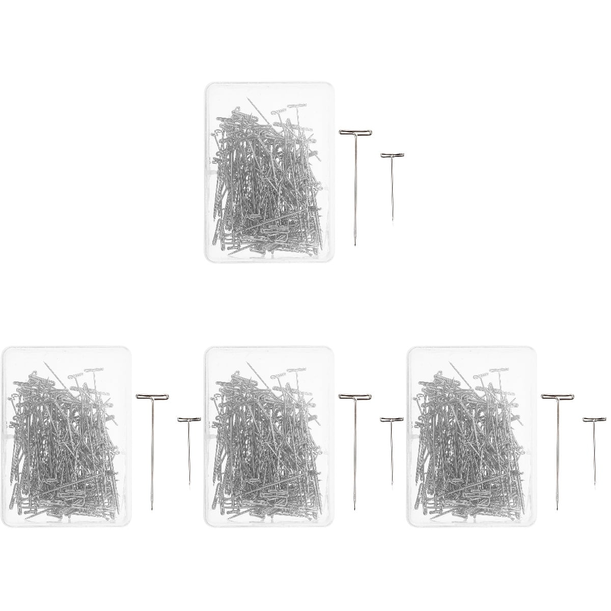 Set of 4 Pin T-Type Register Wig Making Needles Shape Design - Walmart.com