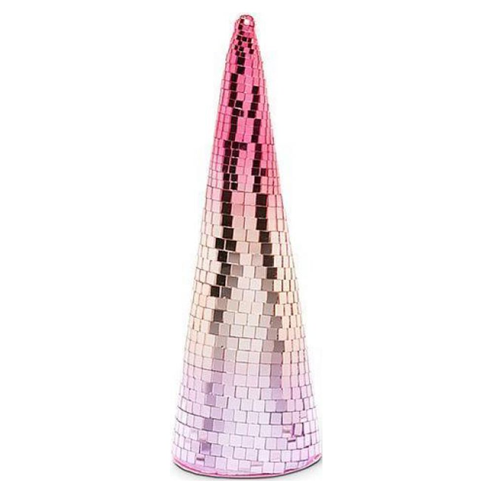 Set of 4 Pink Ombre Mirror Cone Tree Figurine - Walmart.com