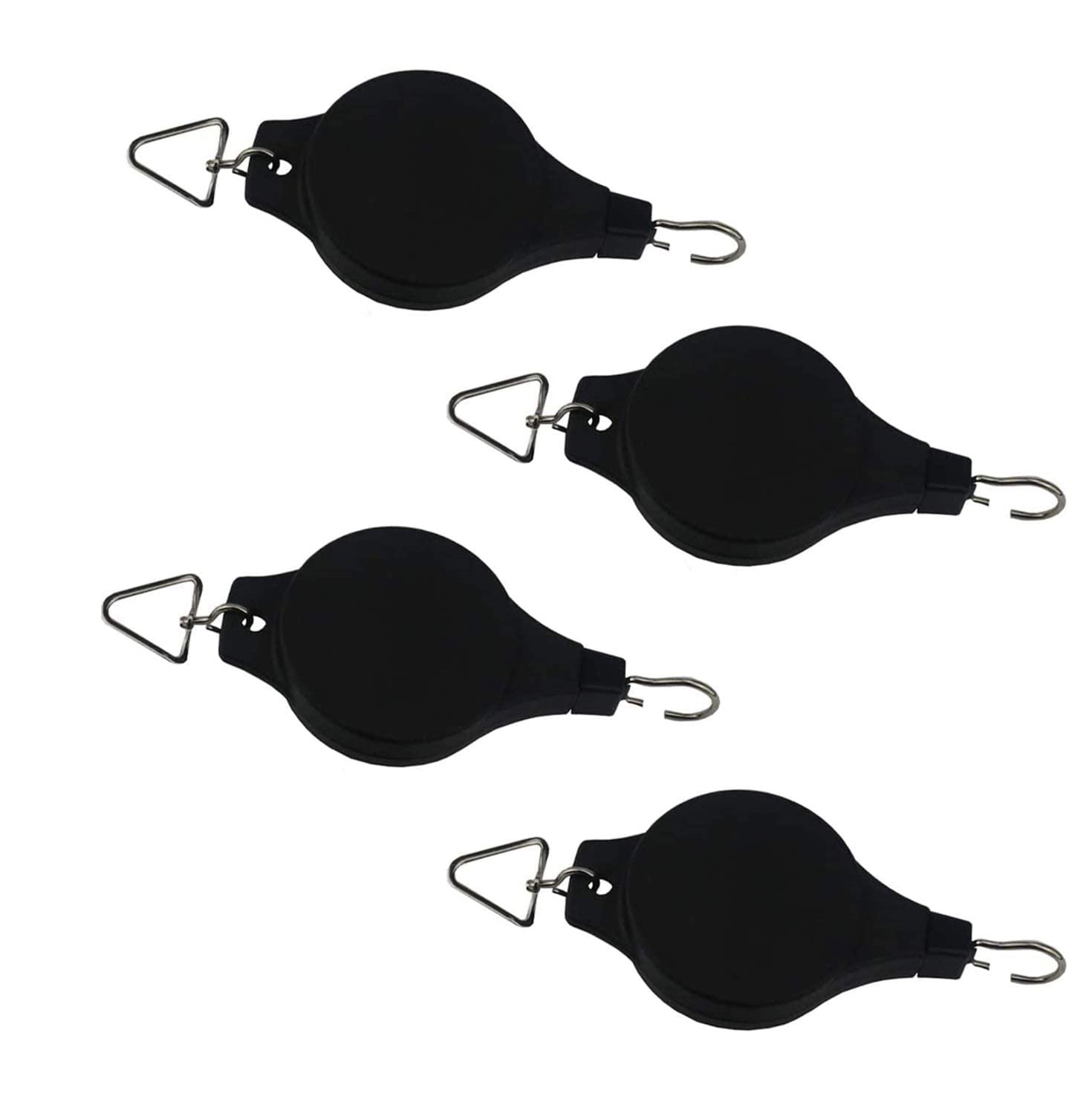 Set of 4 Plant Pulleys - Effortlessly Hang Flower Pots and Bird Feeders ...