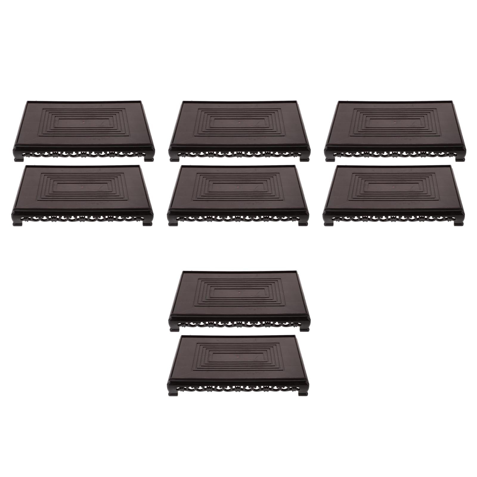 Set of 4 Planter Flower Pot Tray Simple Design Stand Aquatic Fish Tanks ...