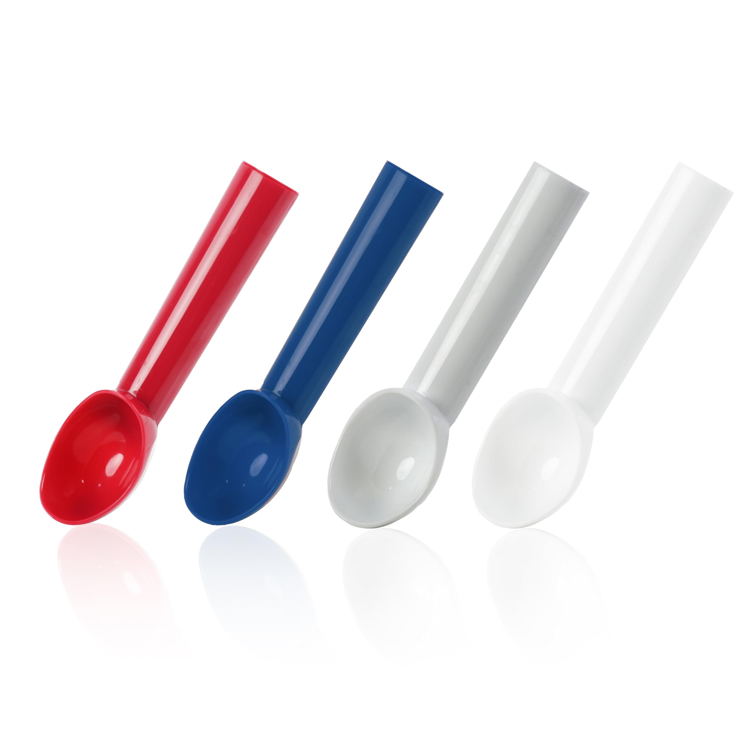 Set of 4 Plastic Ice Cream Scoops Red/Navy/White/Grey - Walmart.com