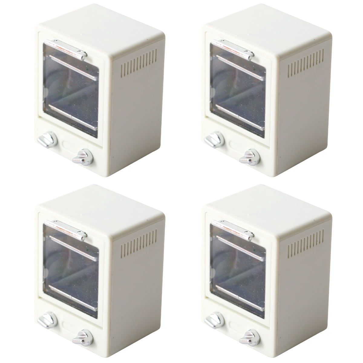 Set of 4 Plastic Oven Model Mini Kitchen Cookware Child White - Walmart.com