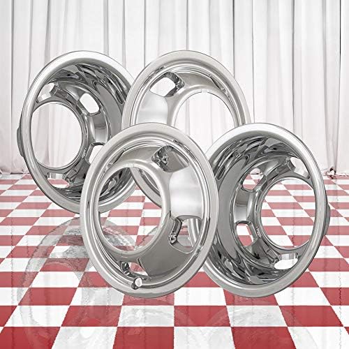 Set of 4 Polished 5 Hand Hole 17" ABS Wheel Simulators for Dodge Ram ...