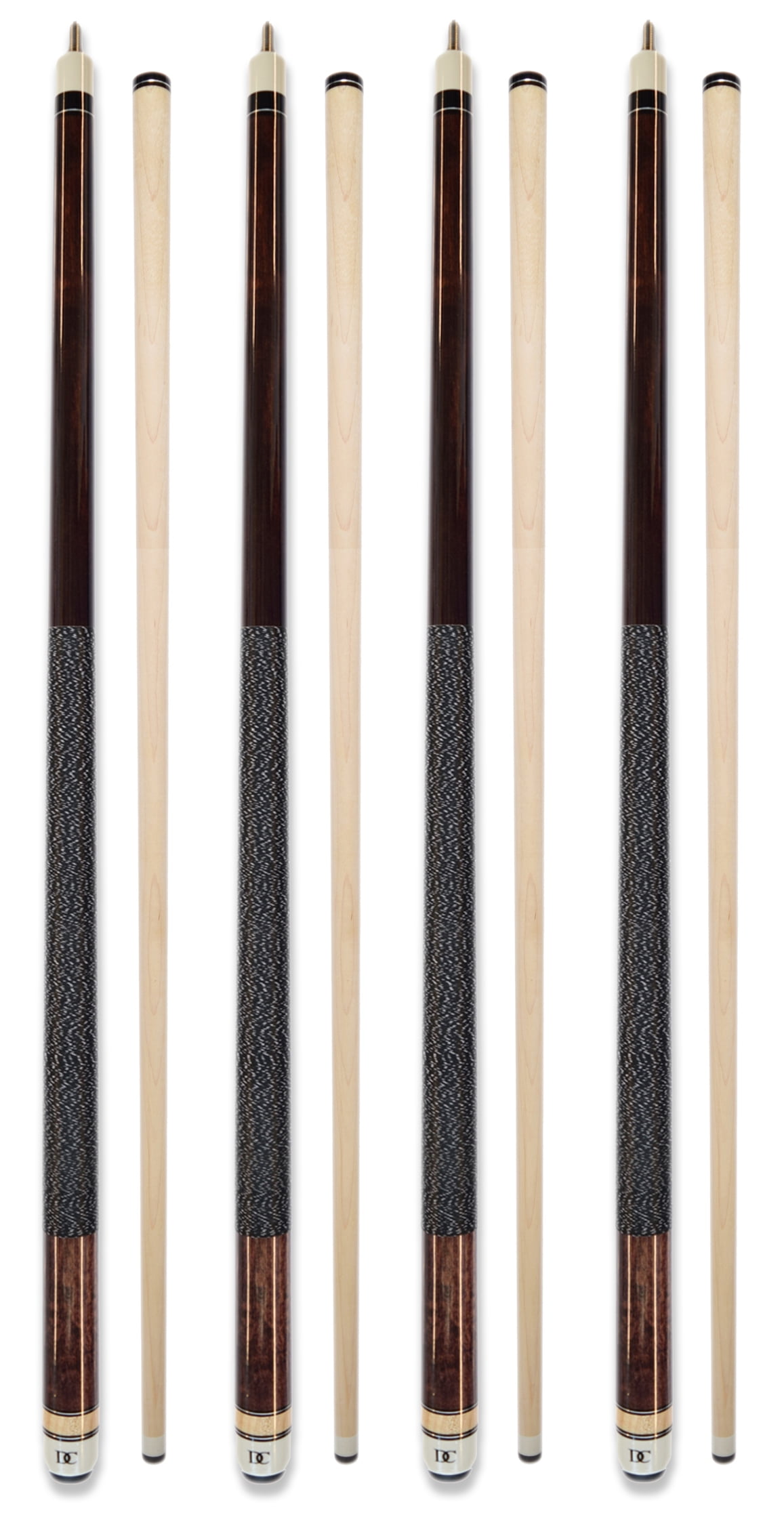 HAN'S DELTA Set of 4 Pool Cues 58 Inch Billiard Cue Sticks 4 Count Pack ...