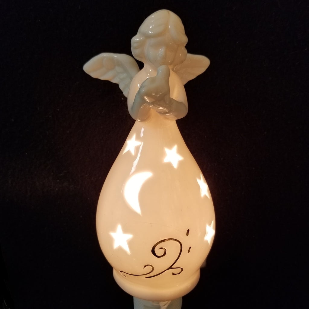Set of 4 Porcelain Angel With Stars And Moon Night Light - Walmart.com