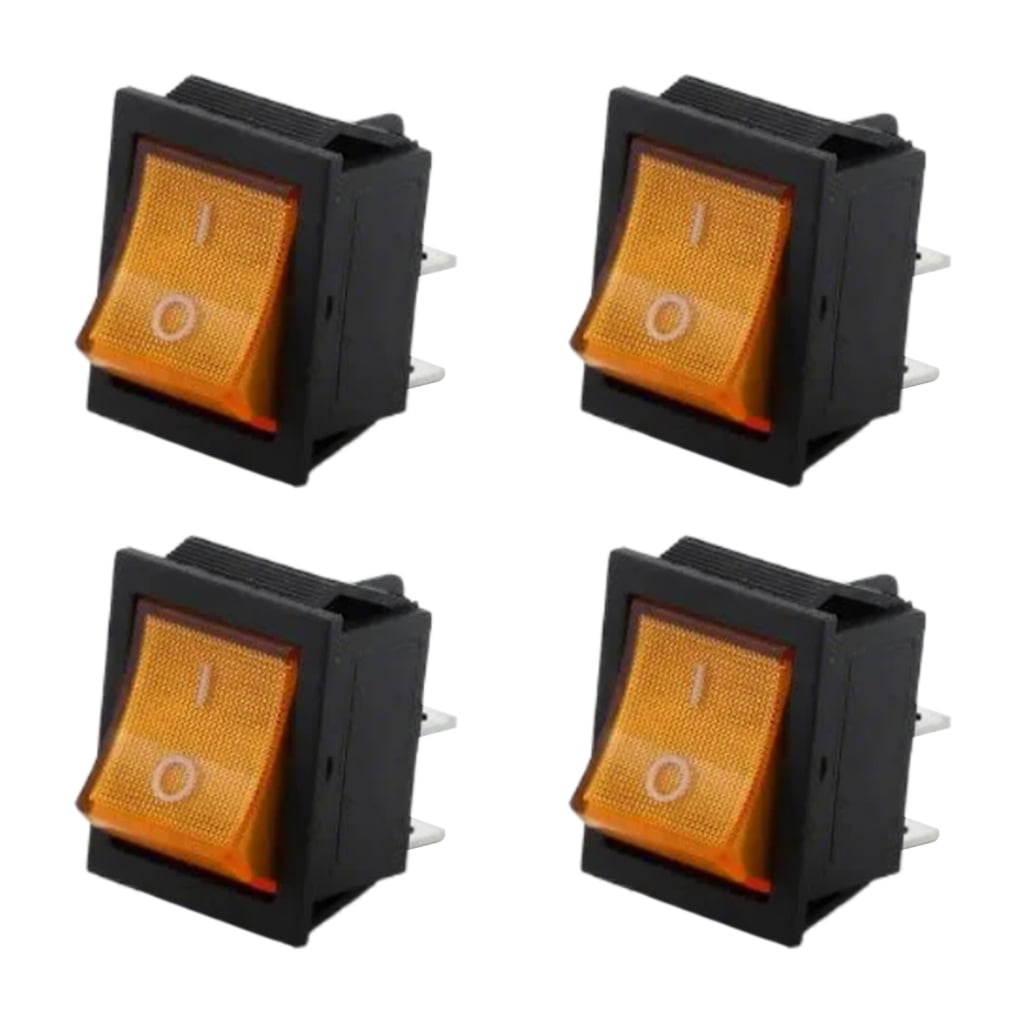 Set of 4 Practical Rocker Switches Featuring LED Indicators for Easy ...