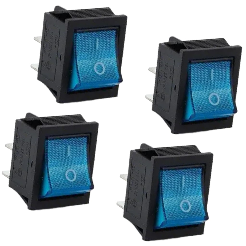 Set of 4 Practical Rocker Switches Featuring LED Indicators for Easy ...