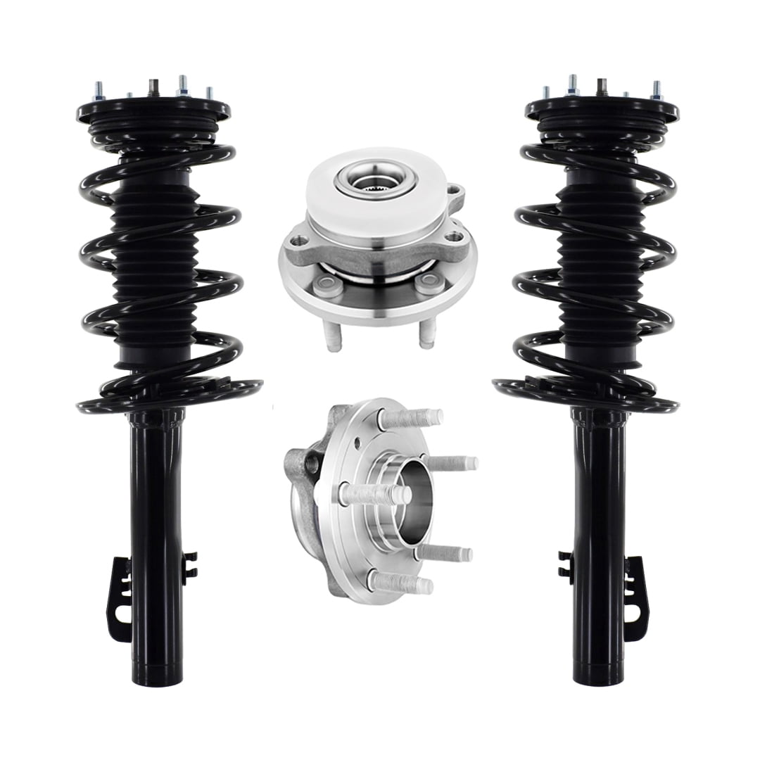 Set of 4 Quick Complete Strut-Coil Spring Assembly-Wheel Hub Bearing ...