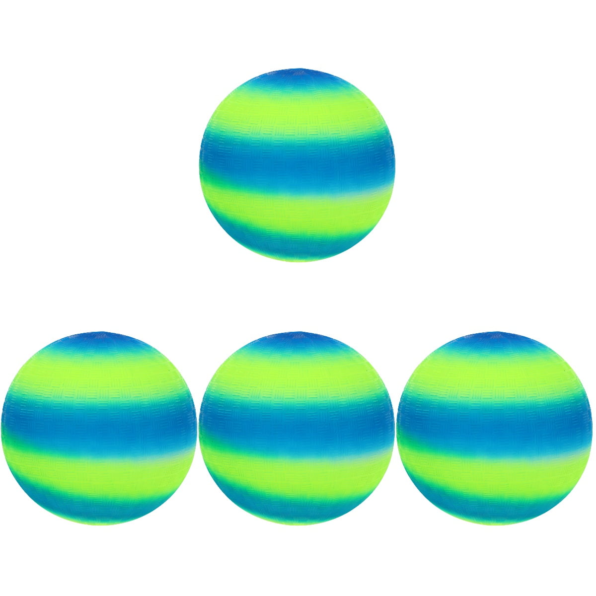 Set of 4 Rainbow Playground Ball Children Kids Football Bouncy Kickball ...