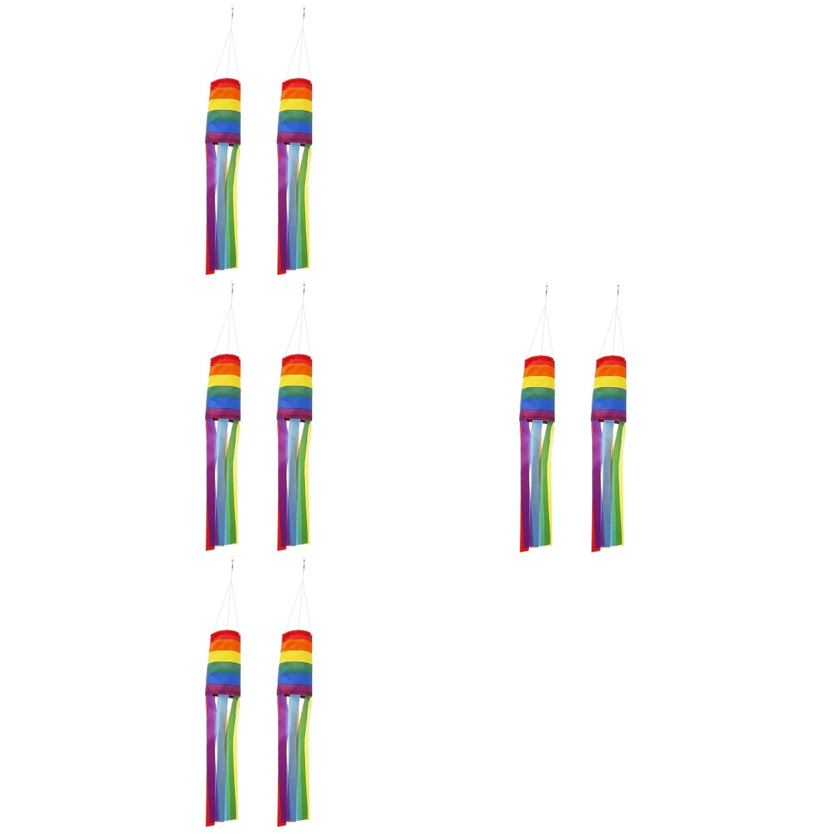 Set of 4 Rainbow Spinner Flag Windsock Outdoor Flags Colorful - Walmart.com