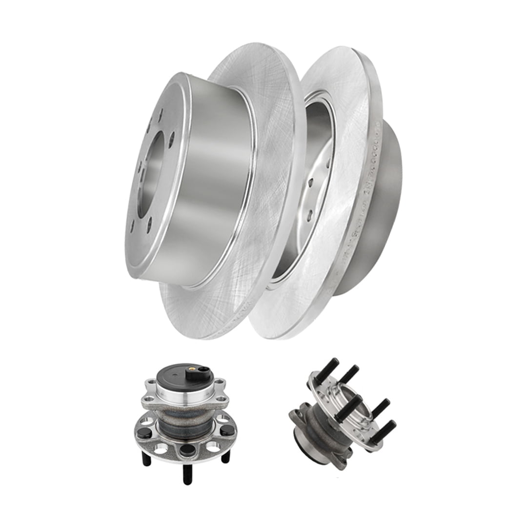 Set of 4 Rear Disc Brake Rotors-Wheel Hub Bearing Assembly For 2007 ...