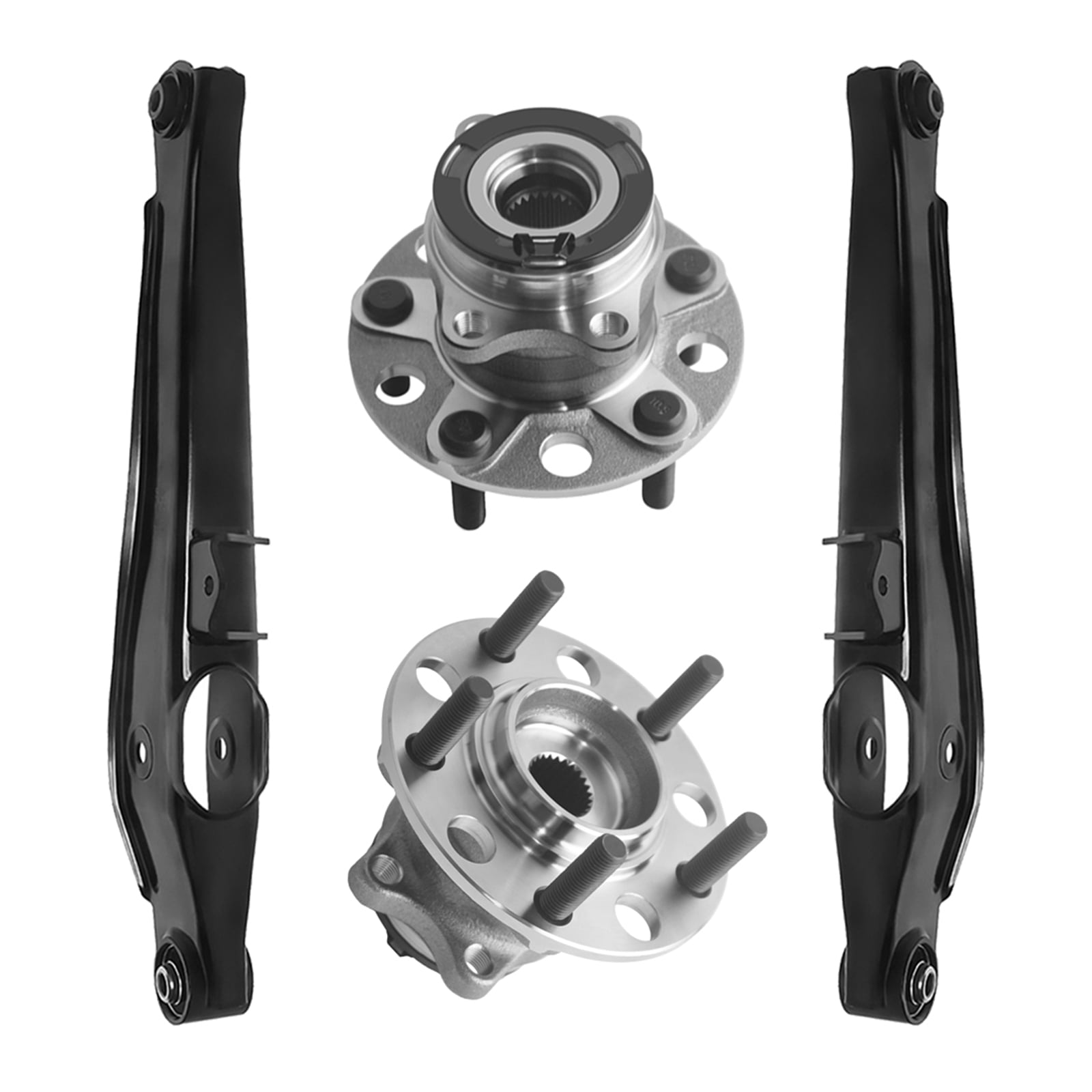 Set of 4 Rear Lower Control Arm-Wheel Hub Bearing Assembly For 2007 ...