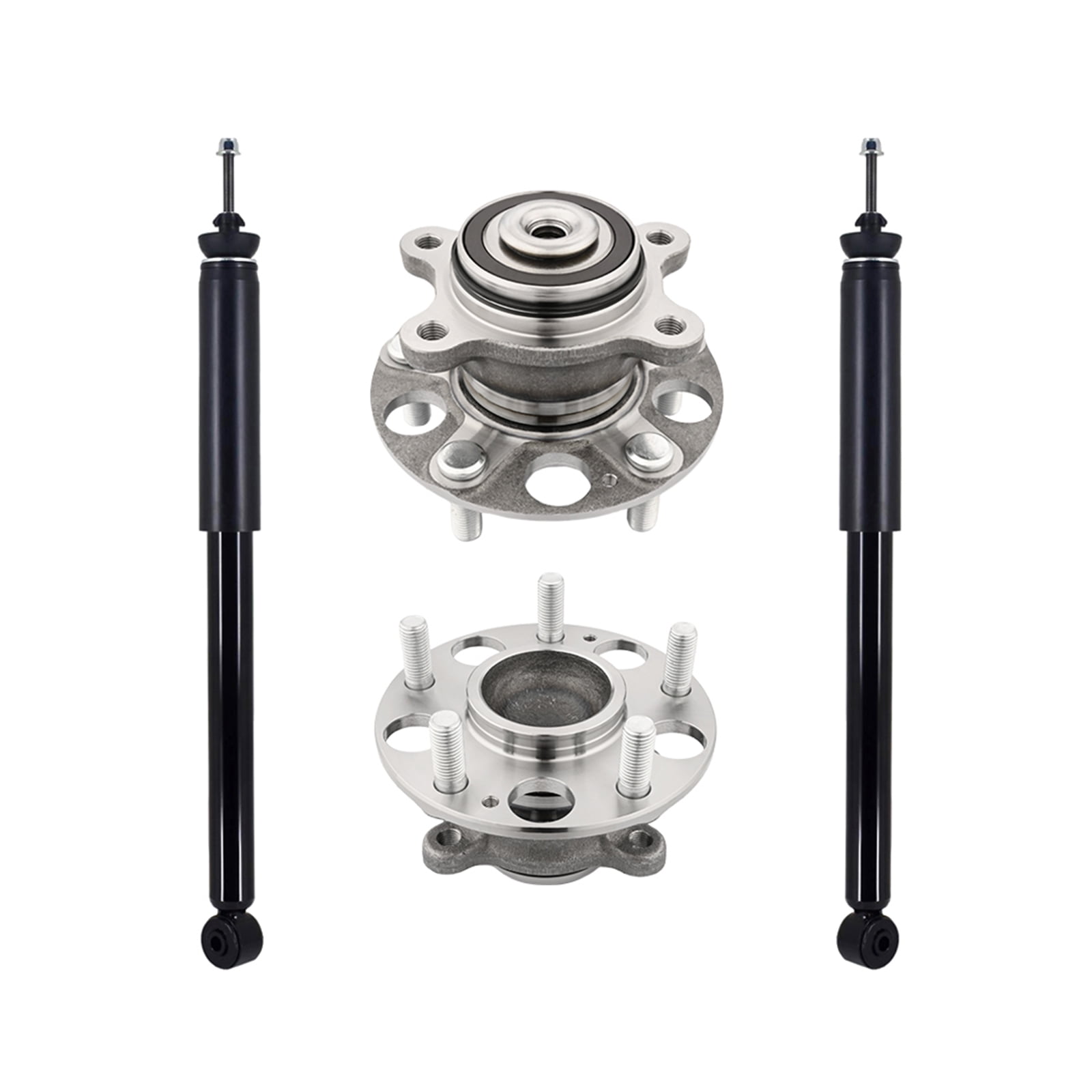 Set of 4 Rear Shock Absorber-Wheel Hub Bearing Assembly For 2006-2011 ...