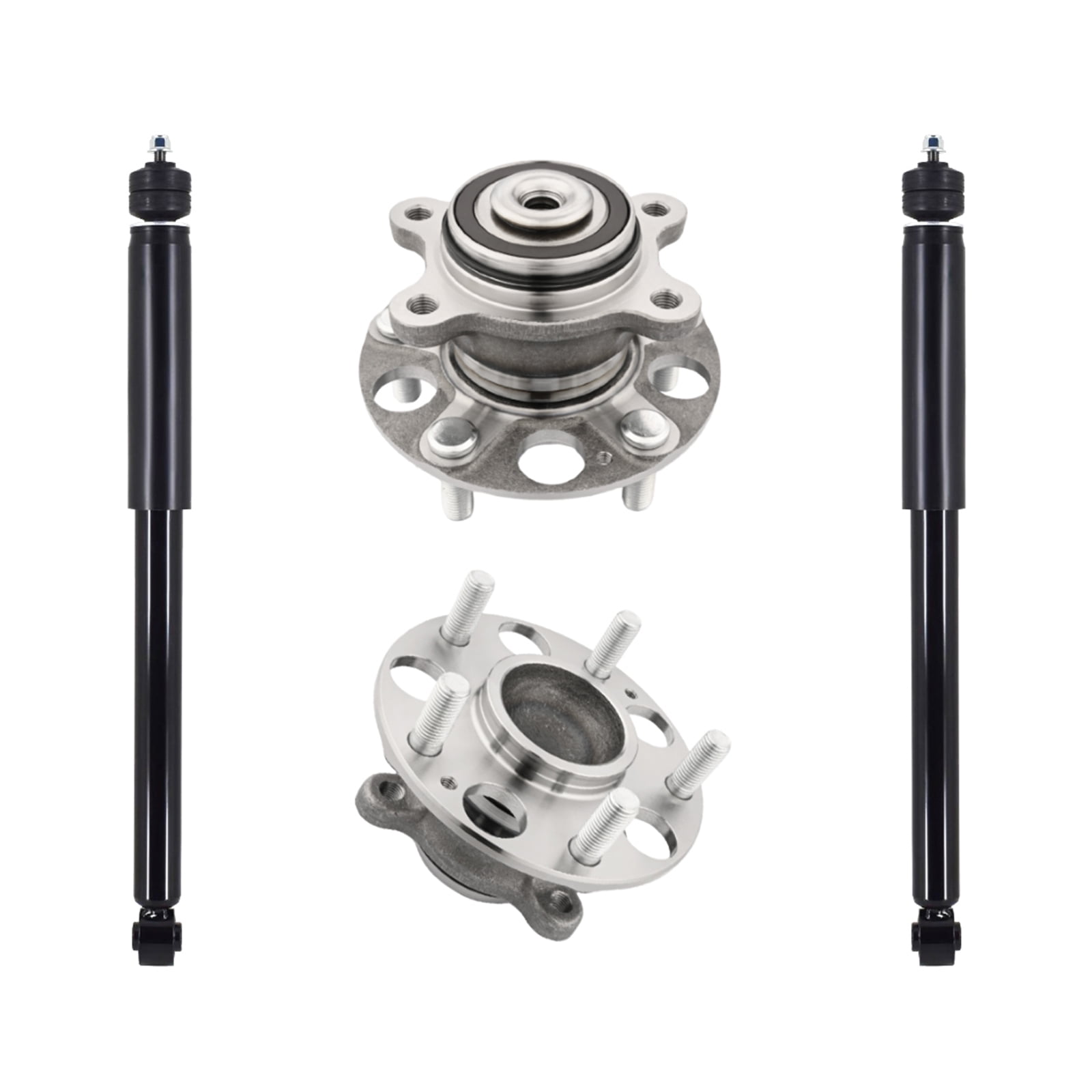 Set of 4 Rear Shock Absorber-Wheel Hub Bearing Assembly For 2006-2011 ...