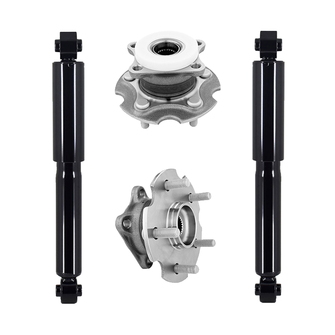 Set of 4 Rear Shock Absorber-Wheel Hub Bearing Assembly For 2006-2018 ...