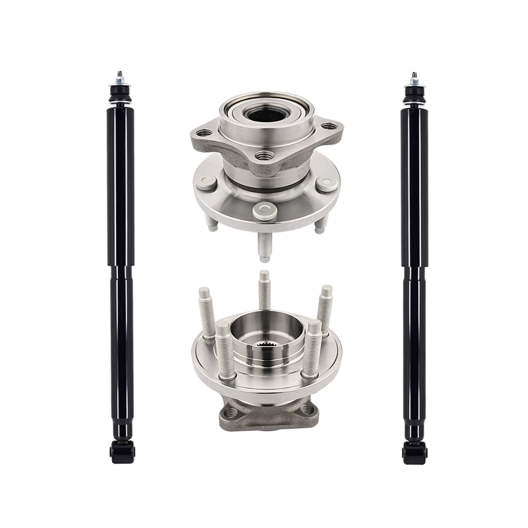 Set of 4 Rear Shock Absorber-Wheel Hub Bearing Assembly For 2007-2010 ...