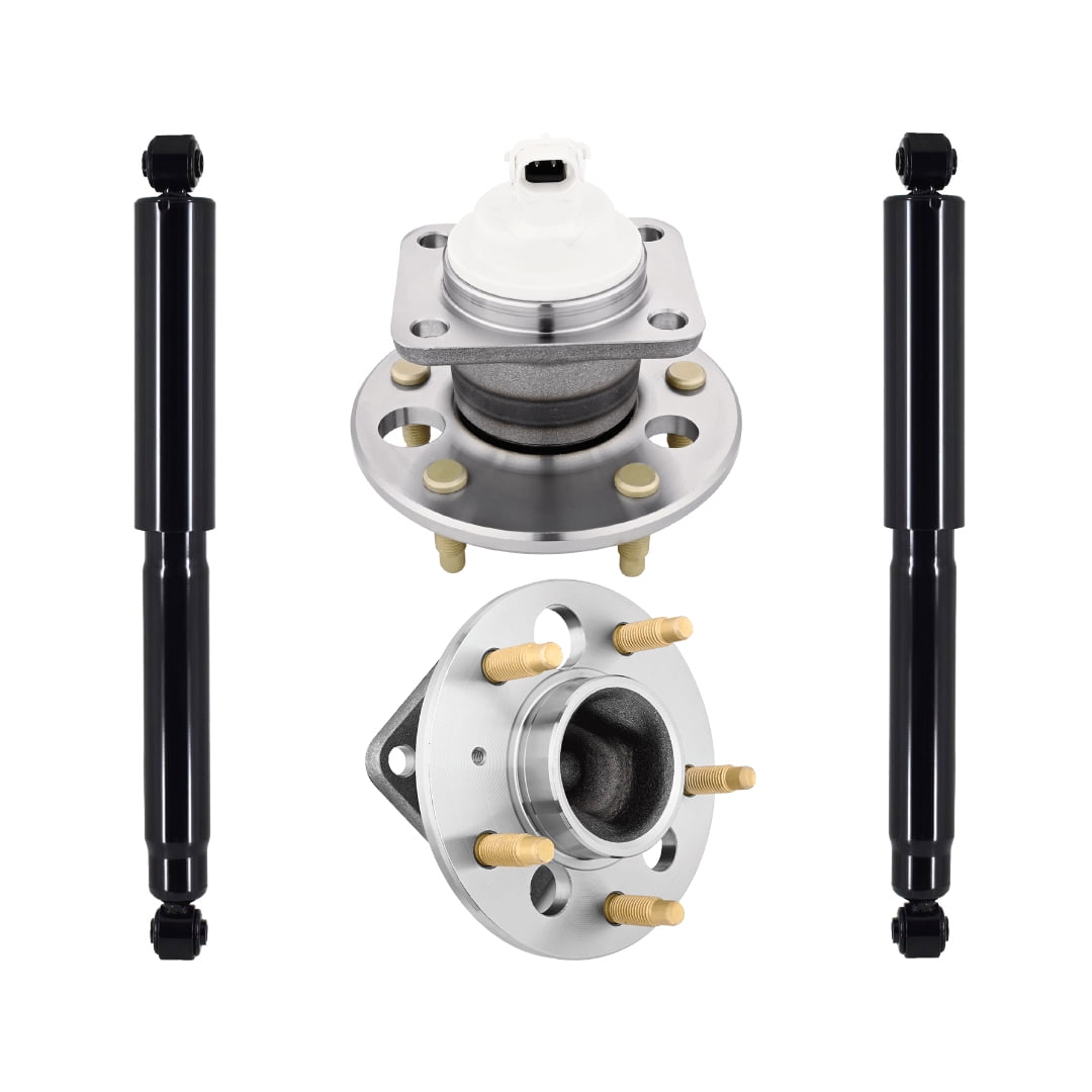Set of 4 Rear Shock-Wheel Hub Bearing Assembly For 2002-2005 Chevrolet ...
