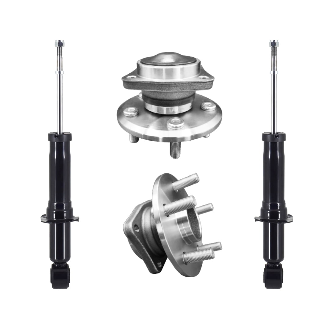 Set of 4 Rear Suspension Strut Assembly-Wheel Hub Bearing Assembly For ...
