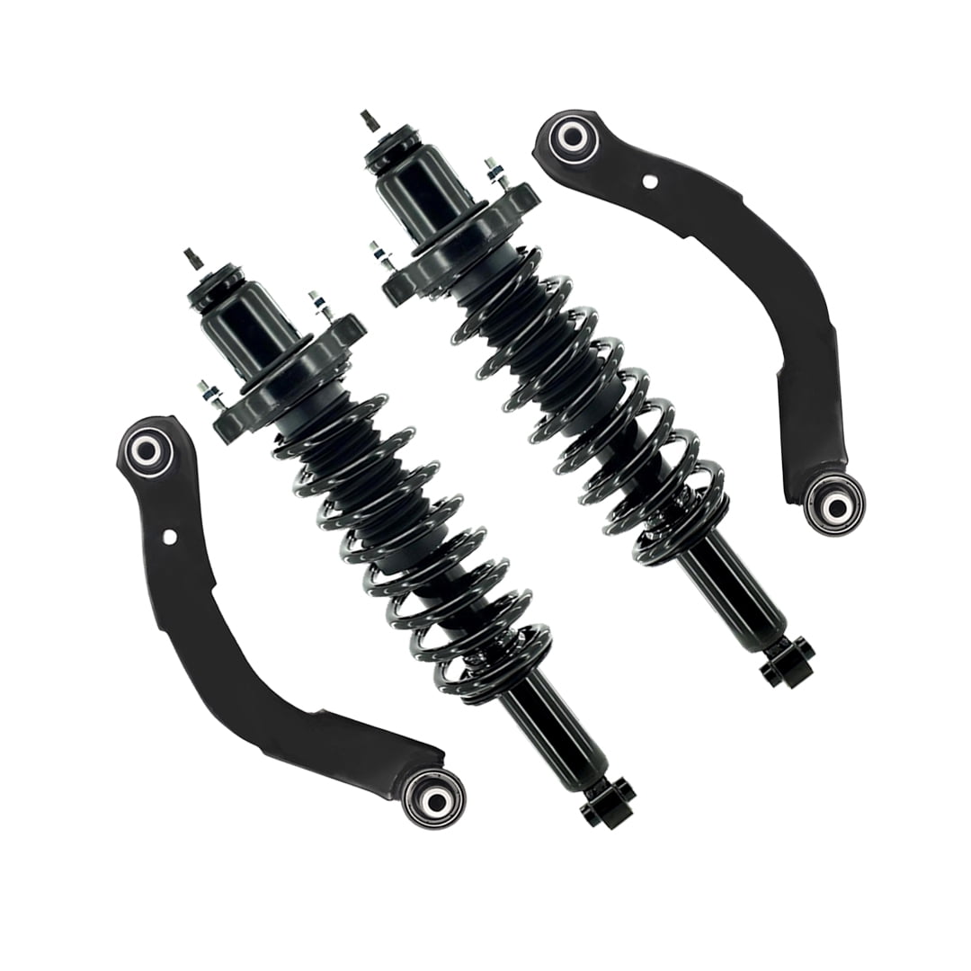 Set of 4 Rear Upper Control Arm-Quick Complete Strut-Coil Spring ...