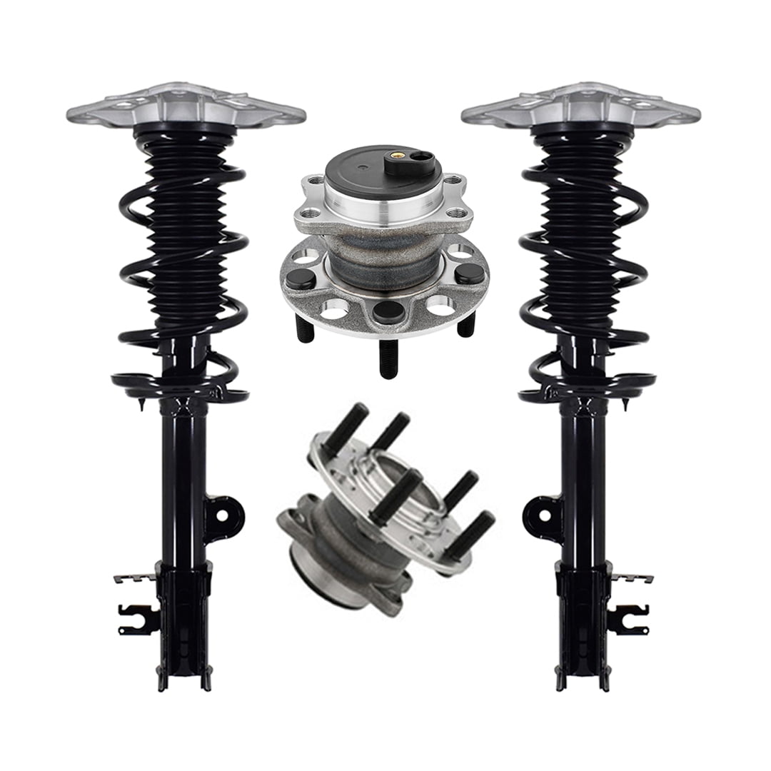 Set of 4 Rear Wheel Hub Bearing Assembly-Quick Complete Strut-Coil ...