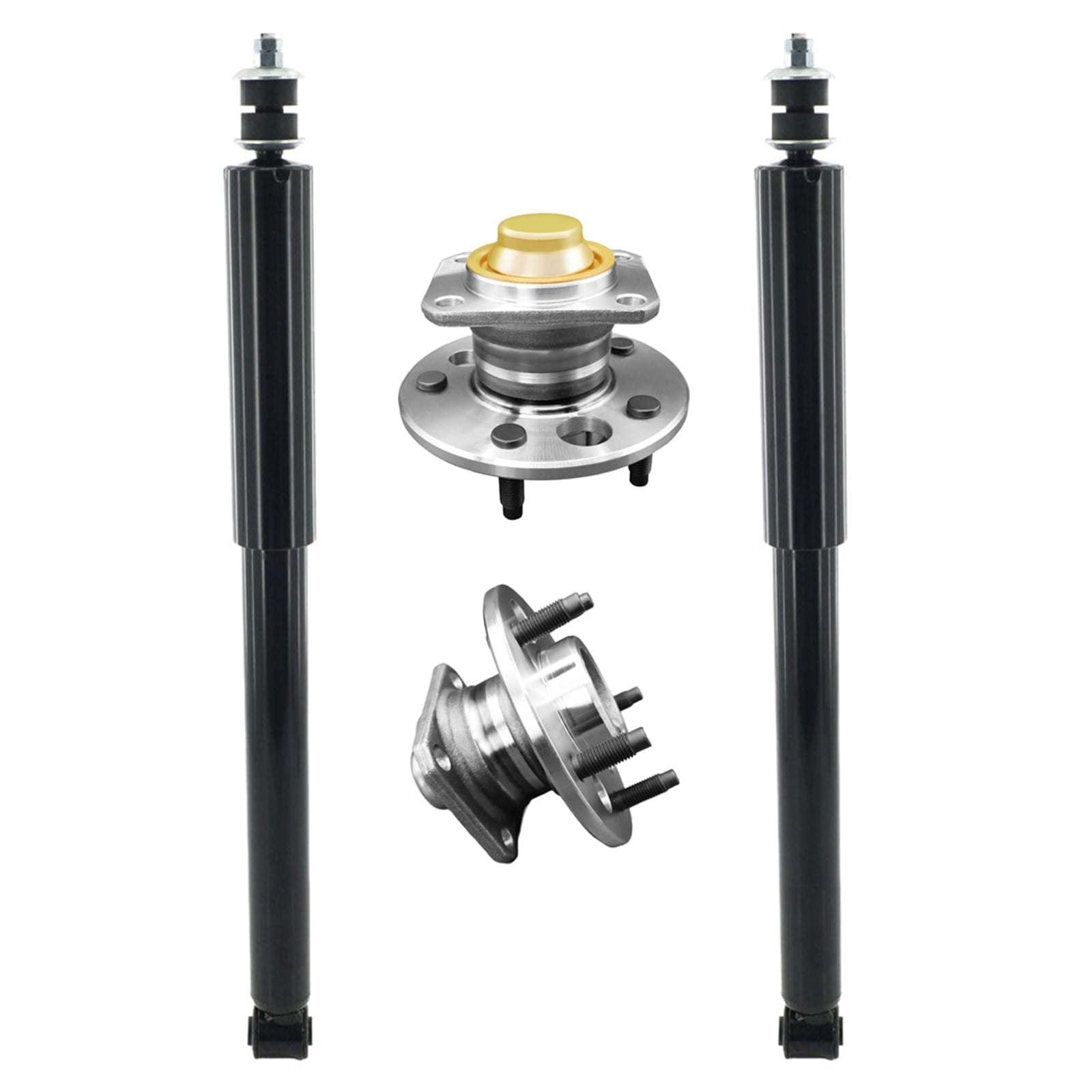 Set of 4 Rear Wheel Hub Bearing Assembly-Shock Absorber For 1982-1991 ...