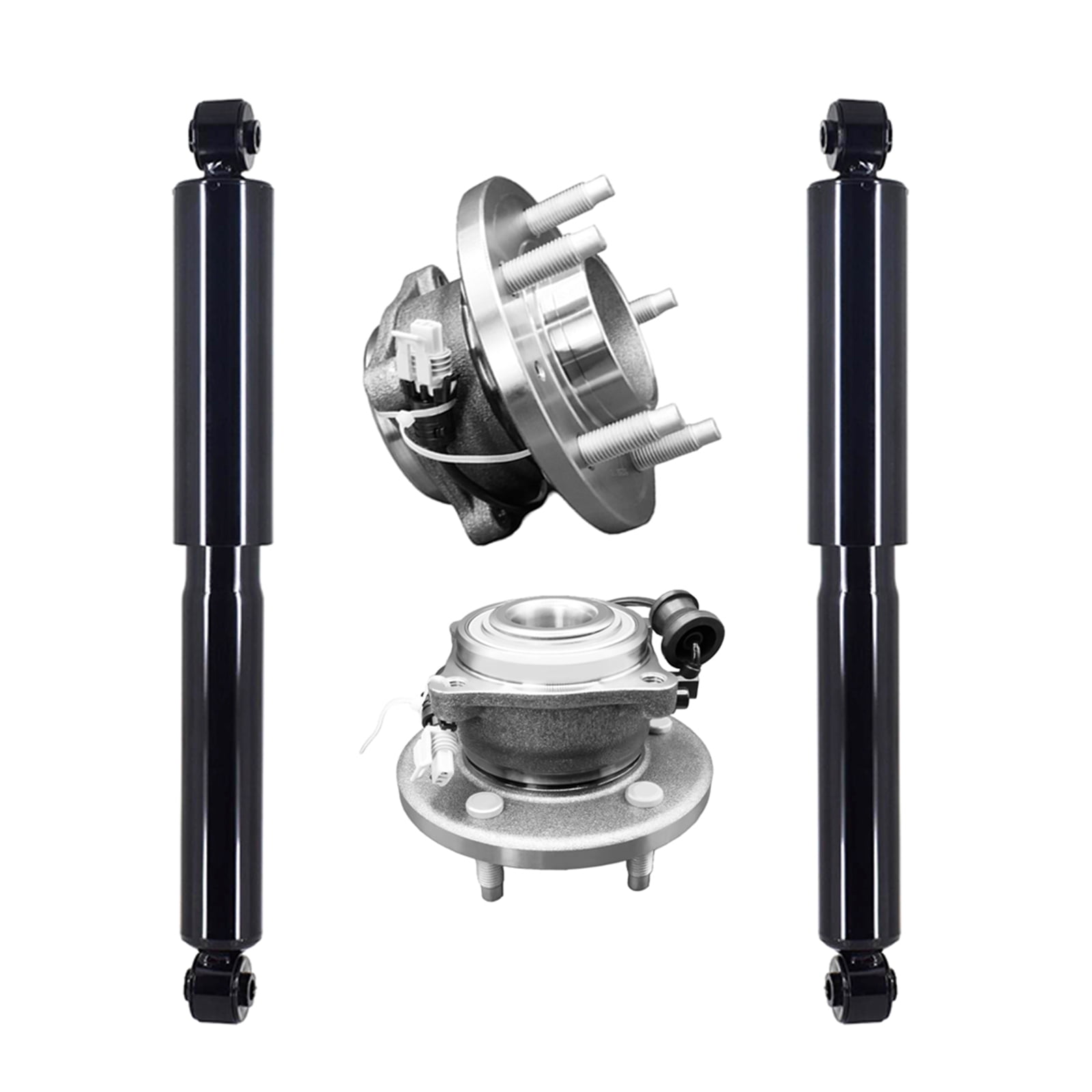 Set of 4 Rear Wheel Hub Bearing Assembly-Shock Absorber For 2007-2009 ...