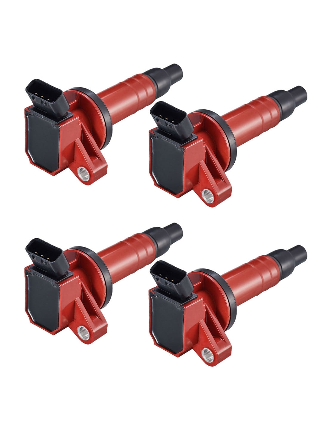 Set of 4 Red Color Ignition Coils Compatible with 2000-2008 Toyota ...