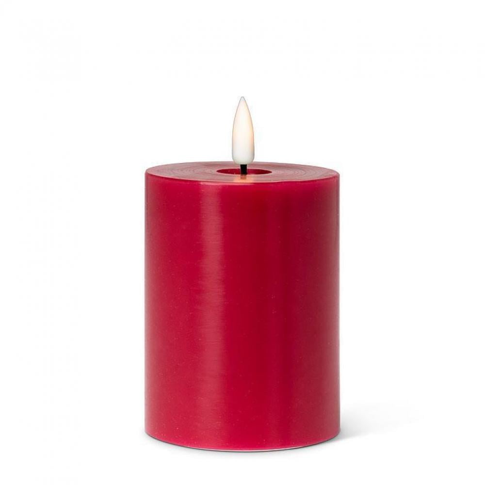 Set of 4 Red Led Pillar Candle - Walmart.com
