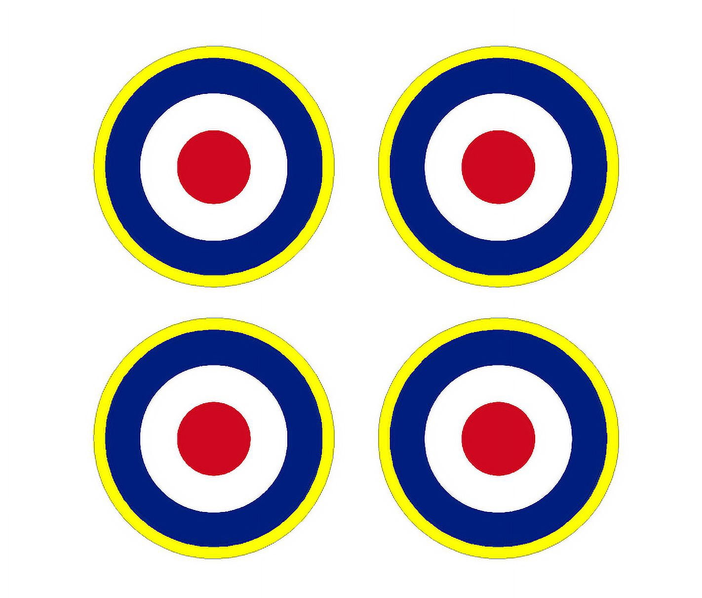 Set of 4 Remote Control (RC8) Red Blue White RAF Roundels 4" RC ...