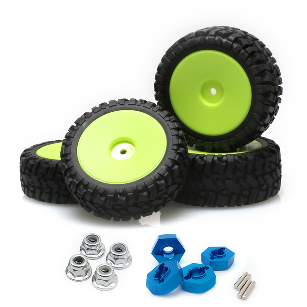 Set of 4 Remote Control Wheel Tires for 1/16 Crawlers 16102 144001 Tire ...