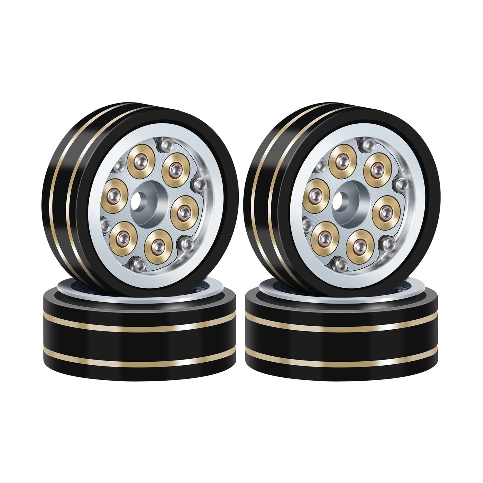 Set of 4 Remote Control Wheel Tires for Crawlers Car Model Rubber Wheel ...