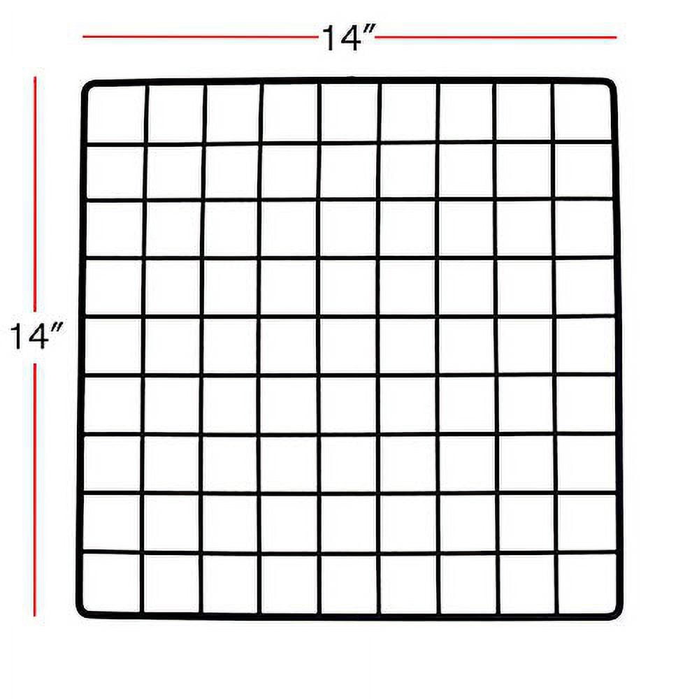 Set of 4 Retail Black Mini Grid Panel for Cube Display 14"x14 ...