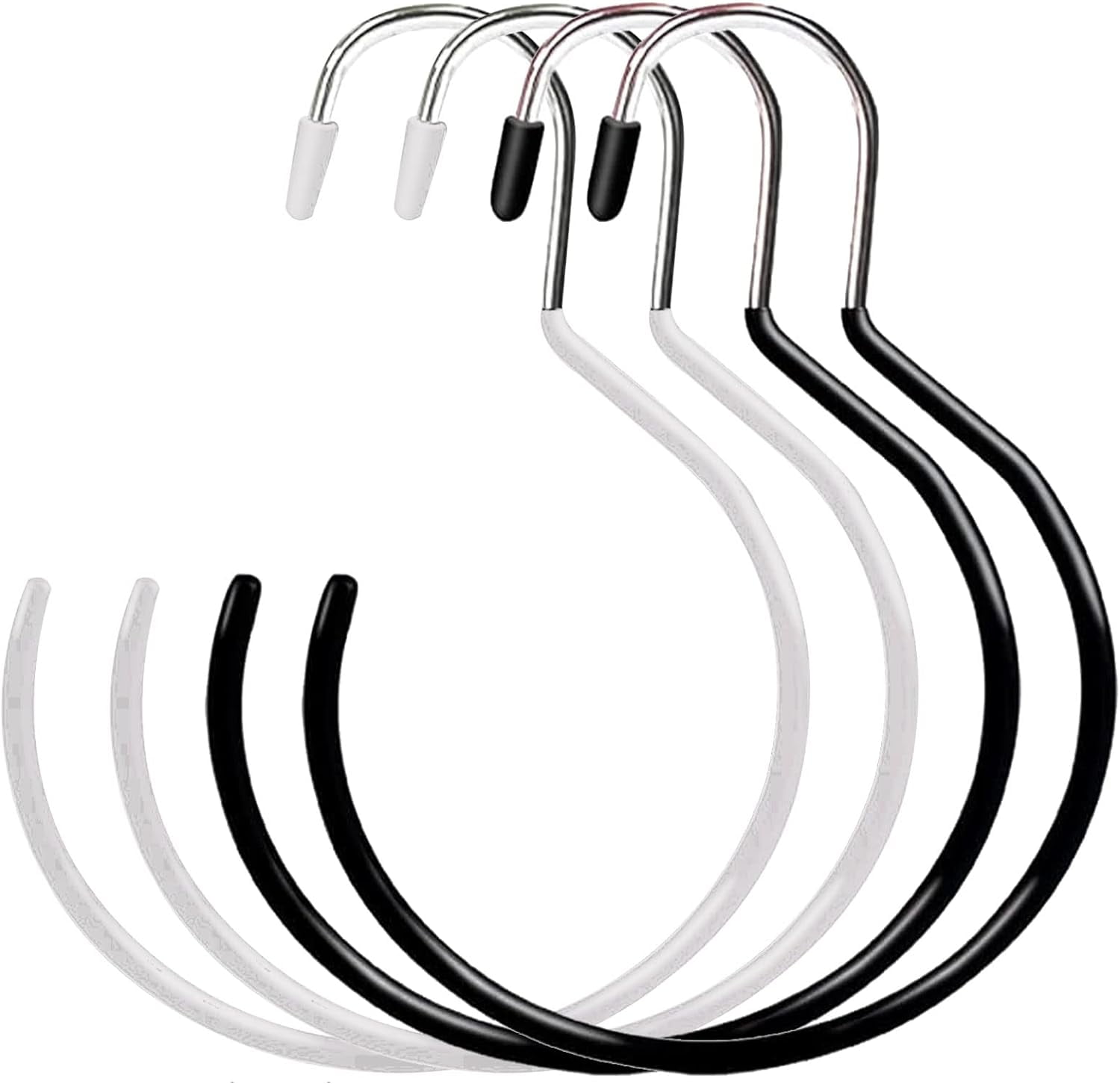 Set of 4 Round Ring Scarf Hangers, Perfect for Organizing Scarves ...