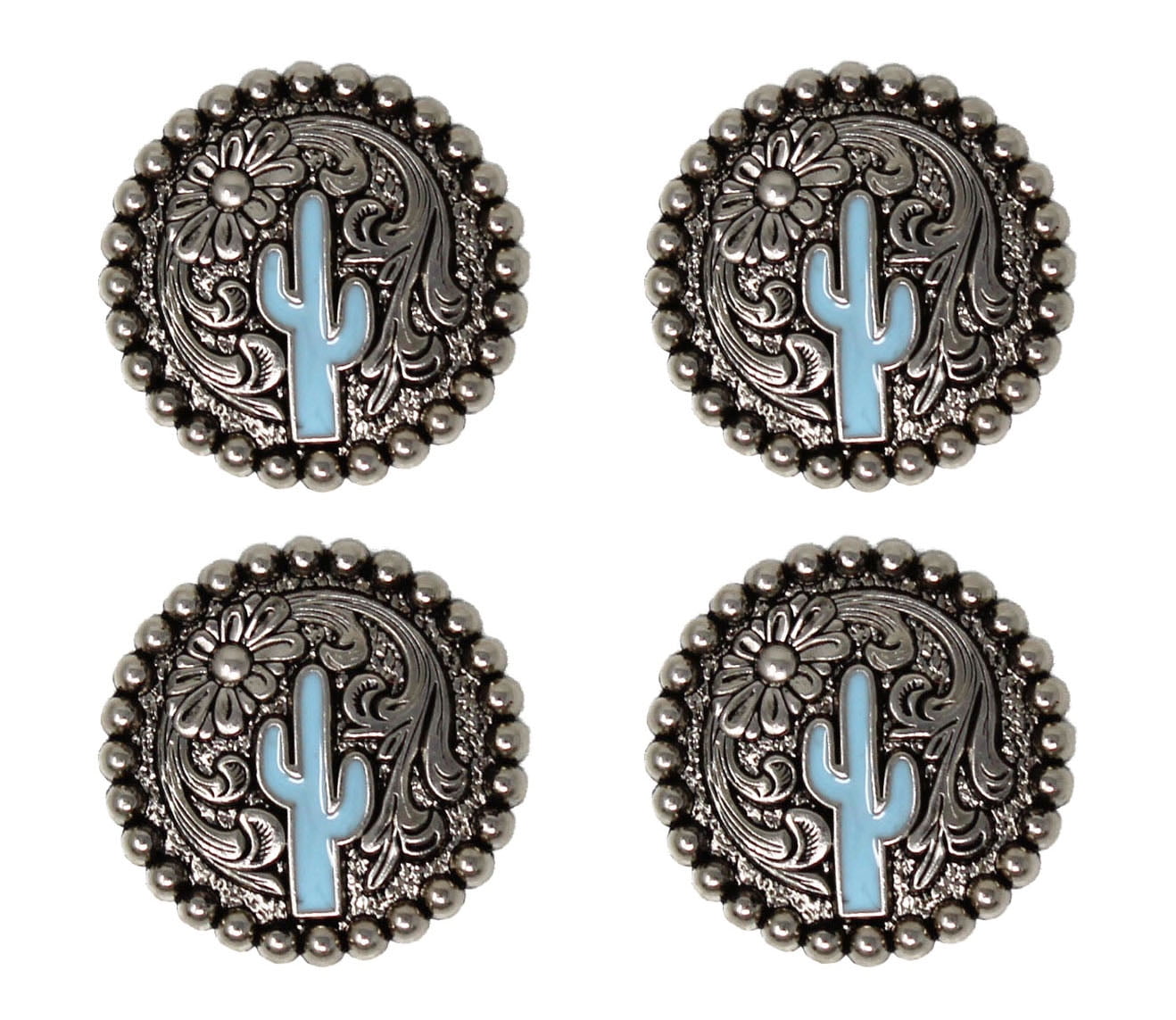 Set of 4 Screw Back Conchos Western Saddle 1-1/4" Co597 - Walmart.com