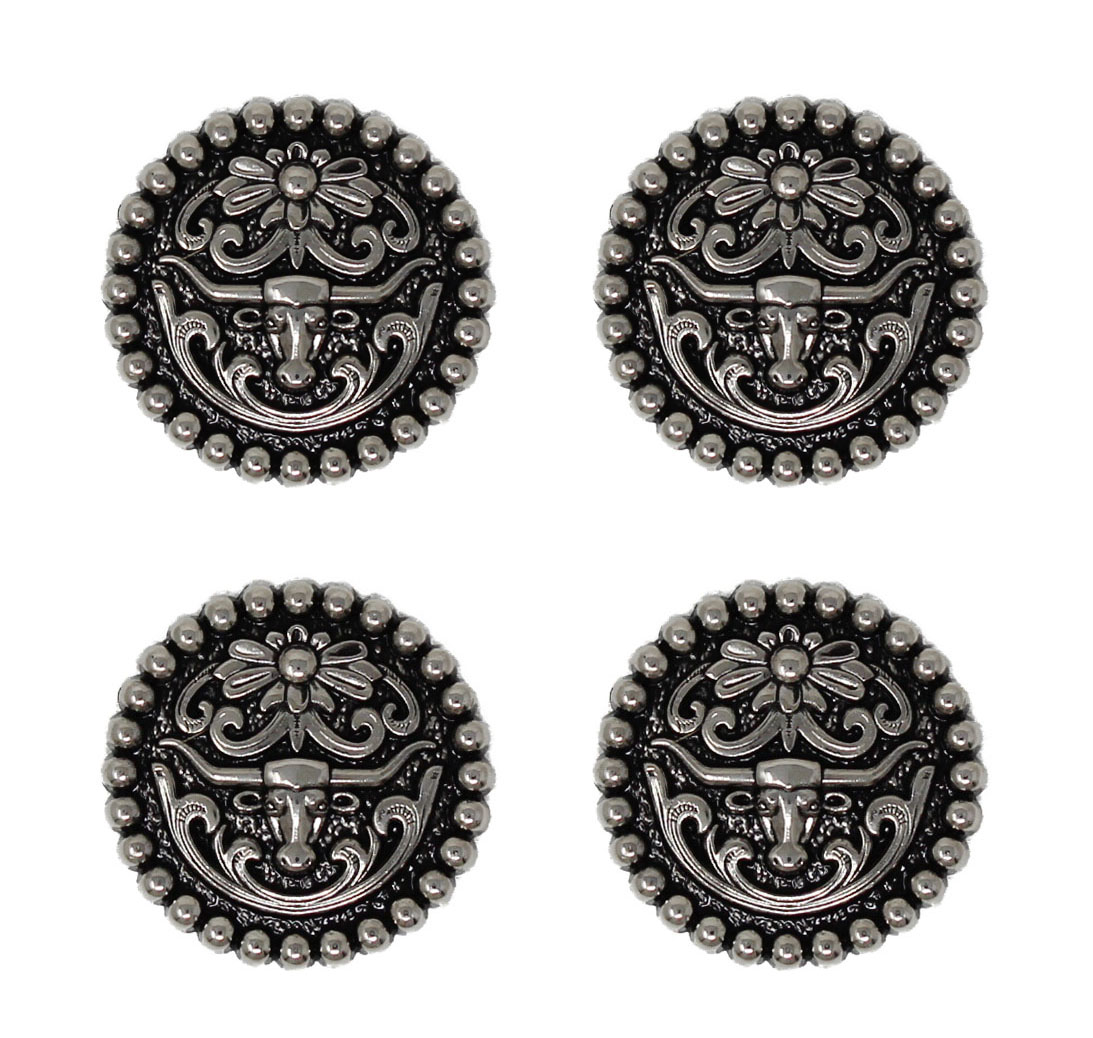 Set of 4 Screw Back Conchos Western Saddle 1-1/4" Co603 - Walmart.com