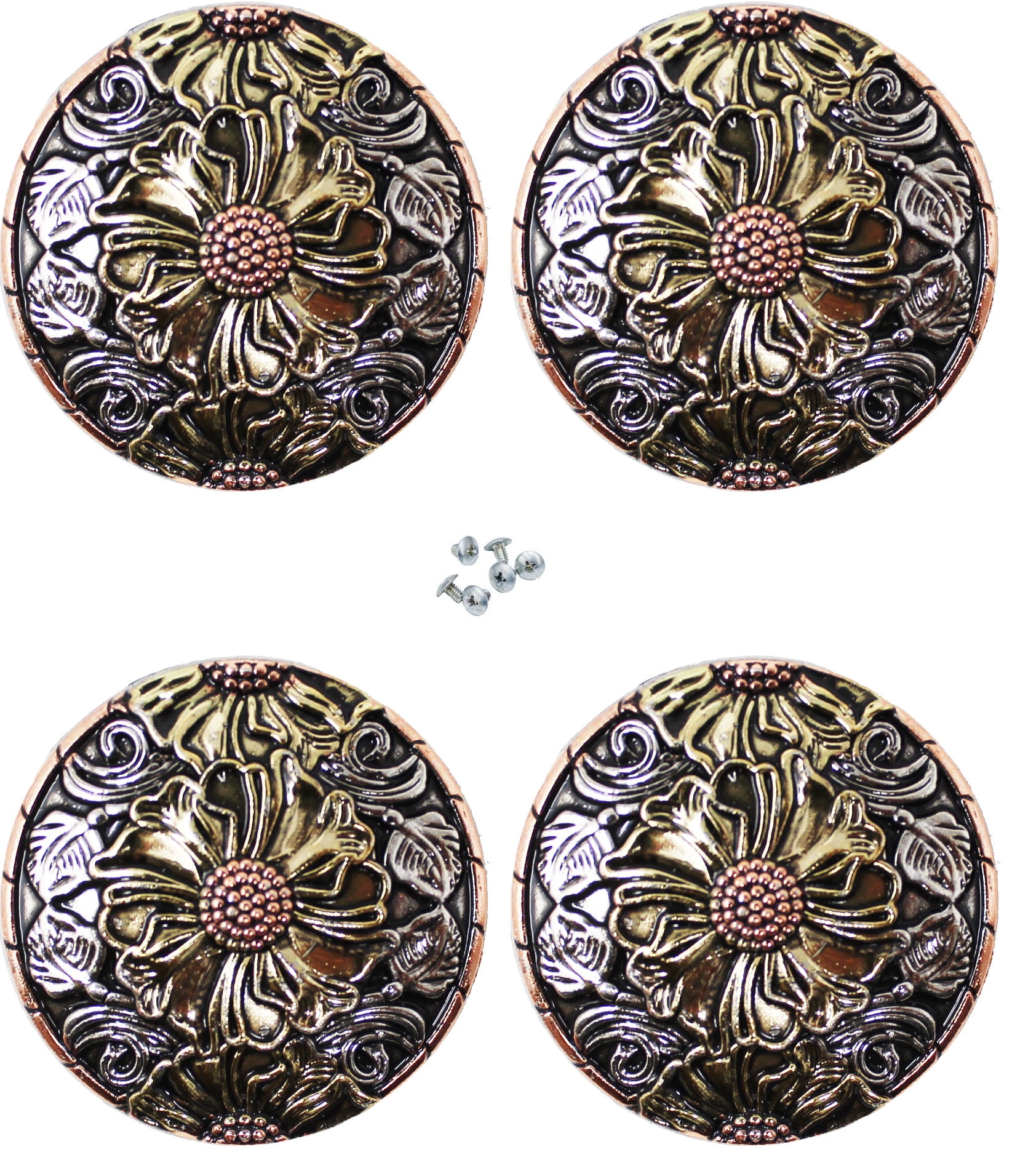 Set of 4 Screw Back Conchos Western Saddle Co617 - Walmart.com