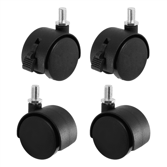 Trjgtas Locking Caster Wheels, Small Plastic Universal Casters, Black ...