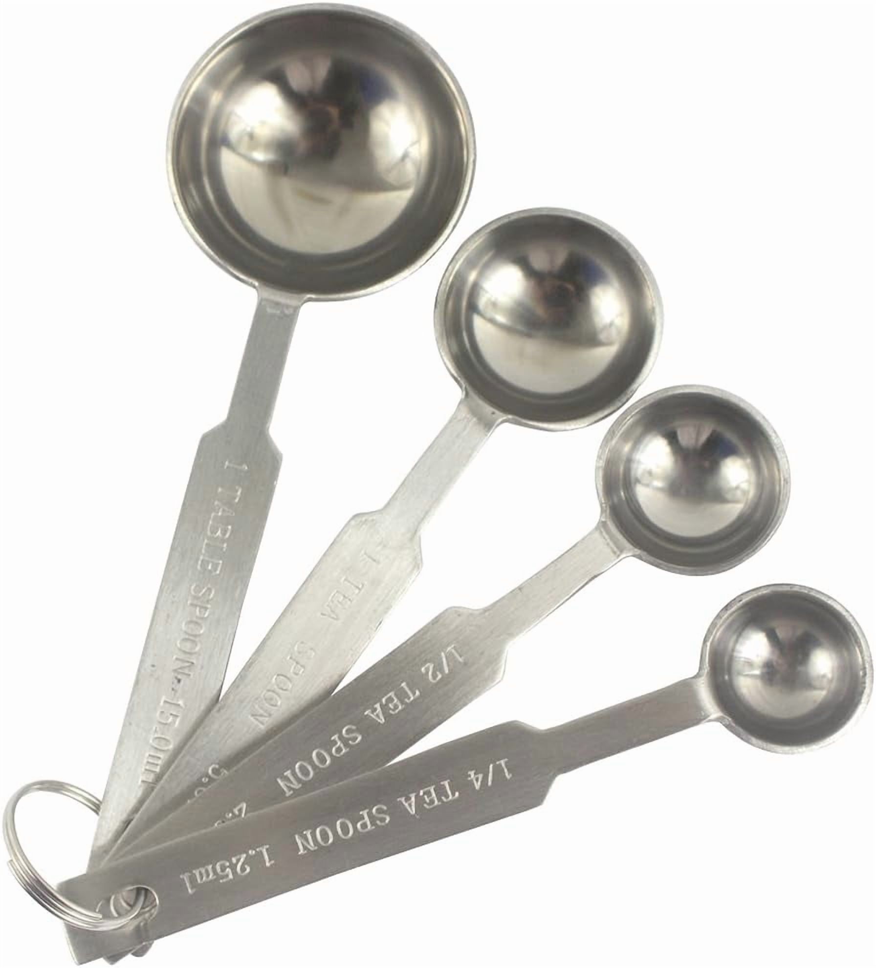 Set of 4 Seasoning Spoons, Stainless Steel Measuring Spoons, Measuring ...