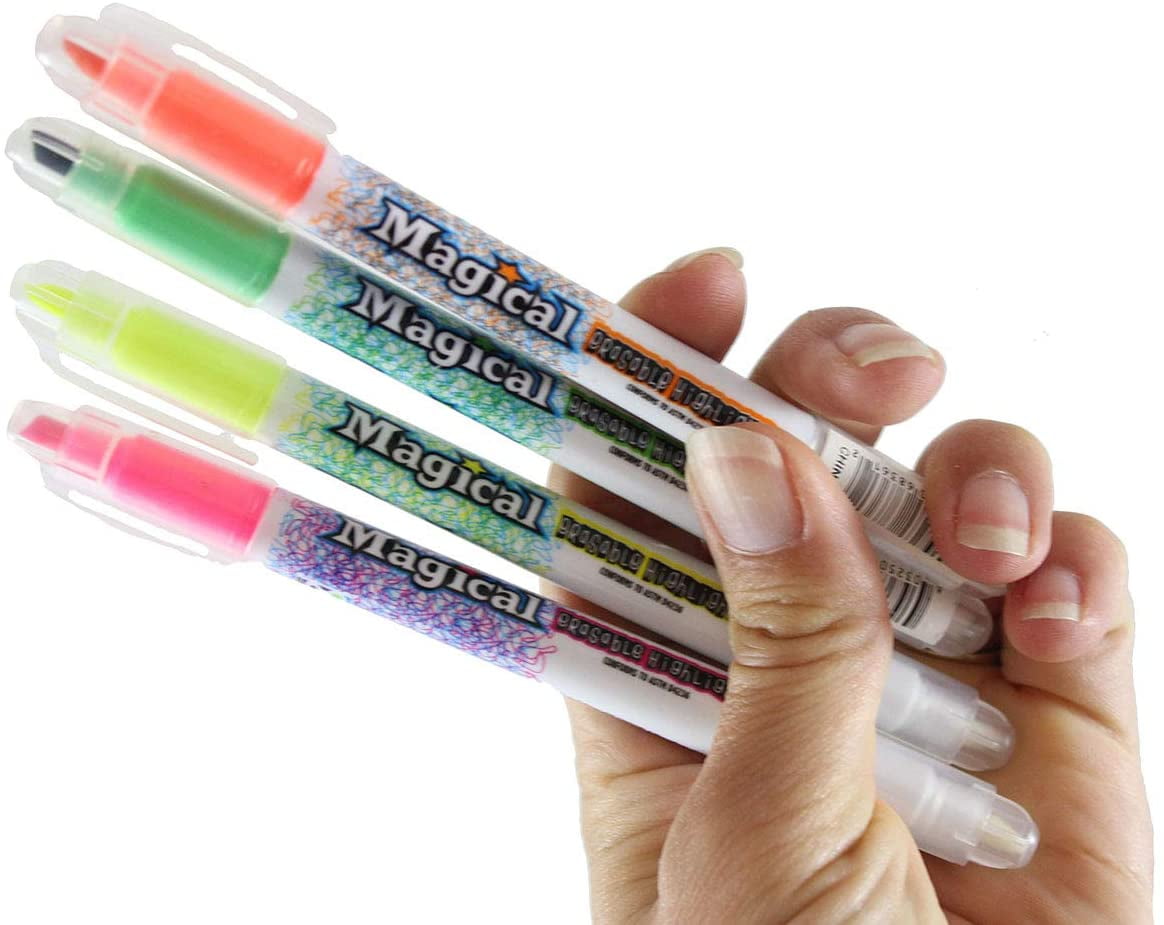Set of 4 - Secret Message Spy Marker - Hidden Message Pen - Erasable ...