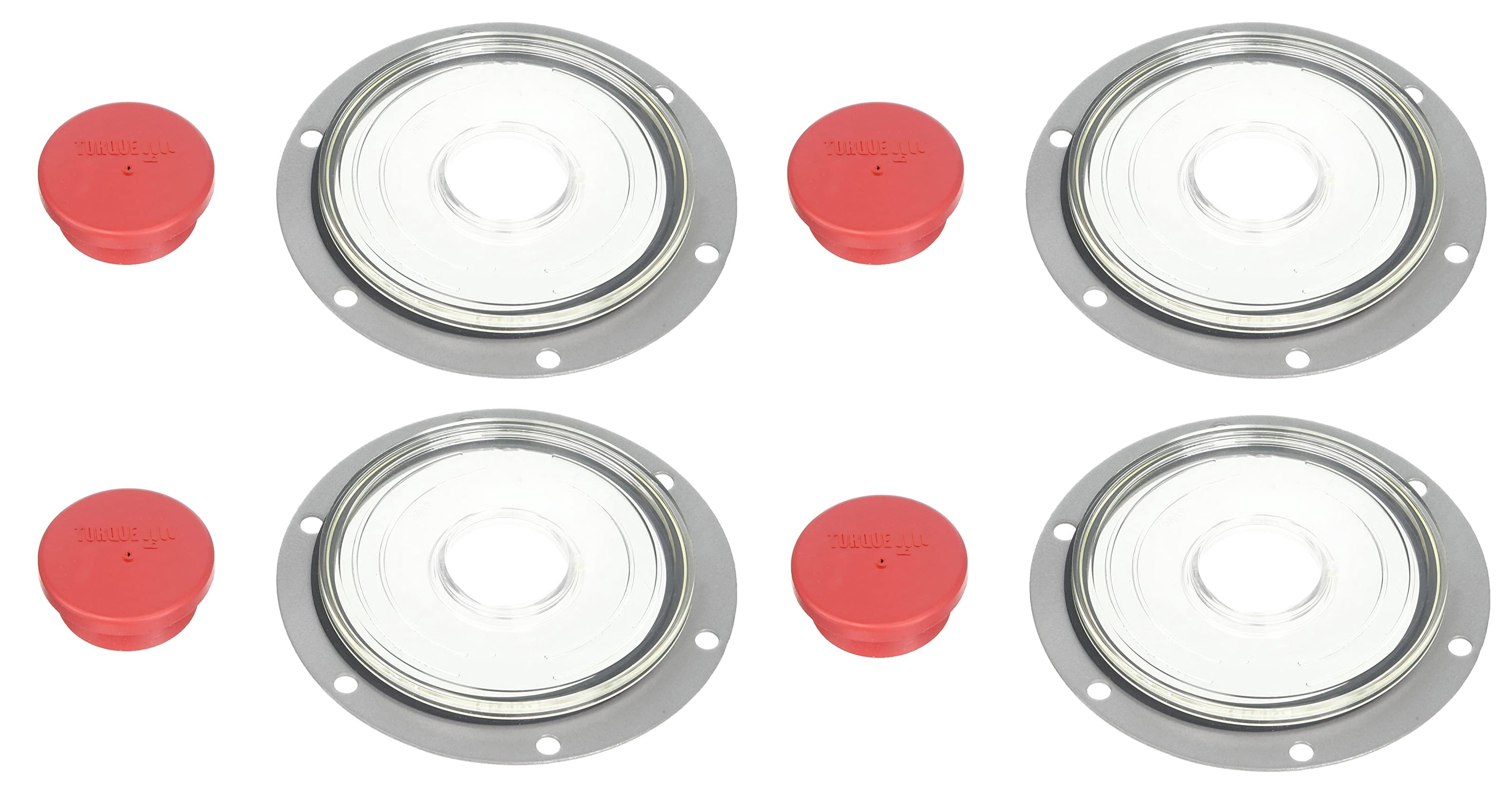 Set of 4 Semi Truck Hubcap Window Kit 3-1/2" Diameter (Replaces Stemco ...