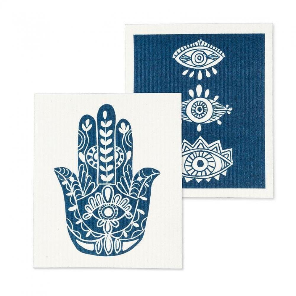 Set of 4 Set Of 2 Hamsa Hand Dishcloth - Walmart.com