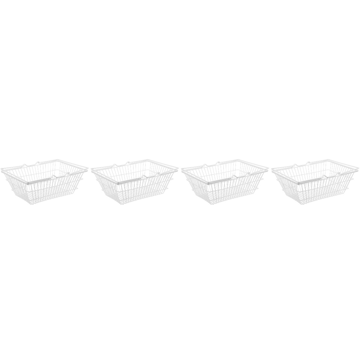 Set of 4 Shopping Basket Storage Baskets Refrigerator Bin Drawer ...